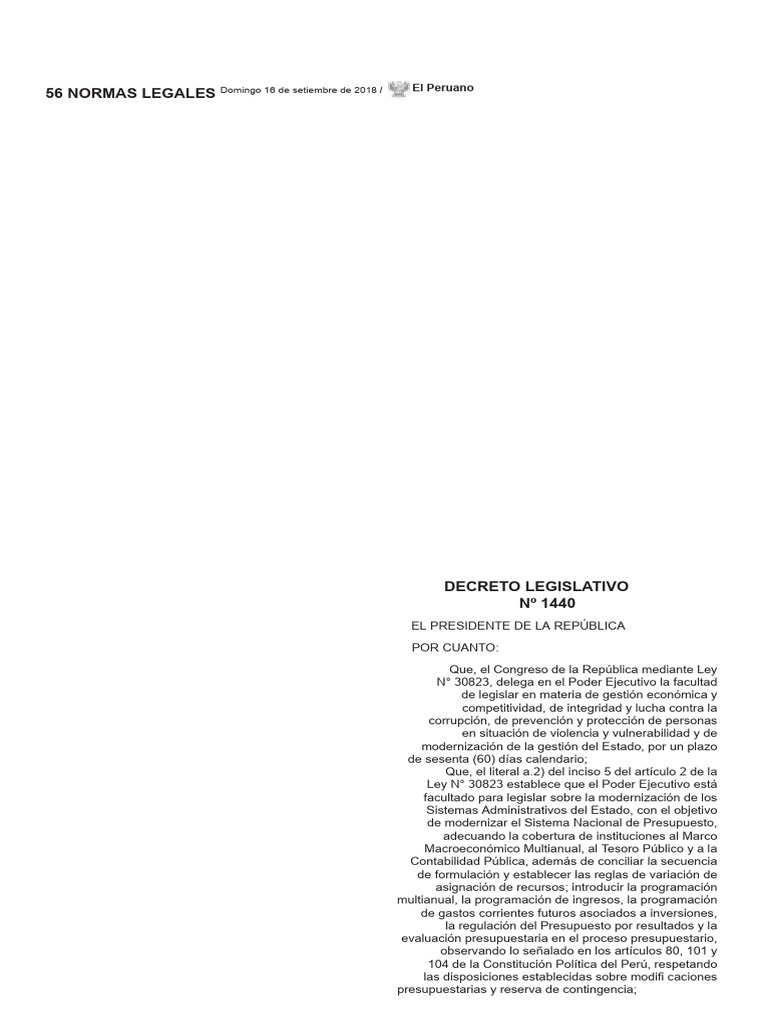 DL_1440 | PDF | Presupuesto | Presupuesto del gobierno