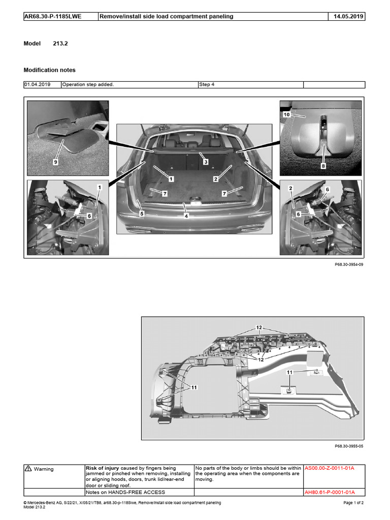 Install Side Load Compartment Paneling | PDF | Trunk (Car) | Motor Vehicle