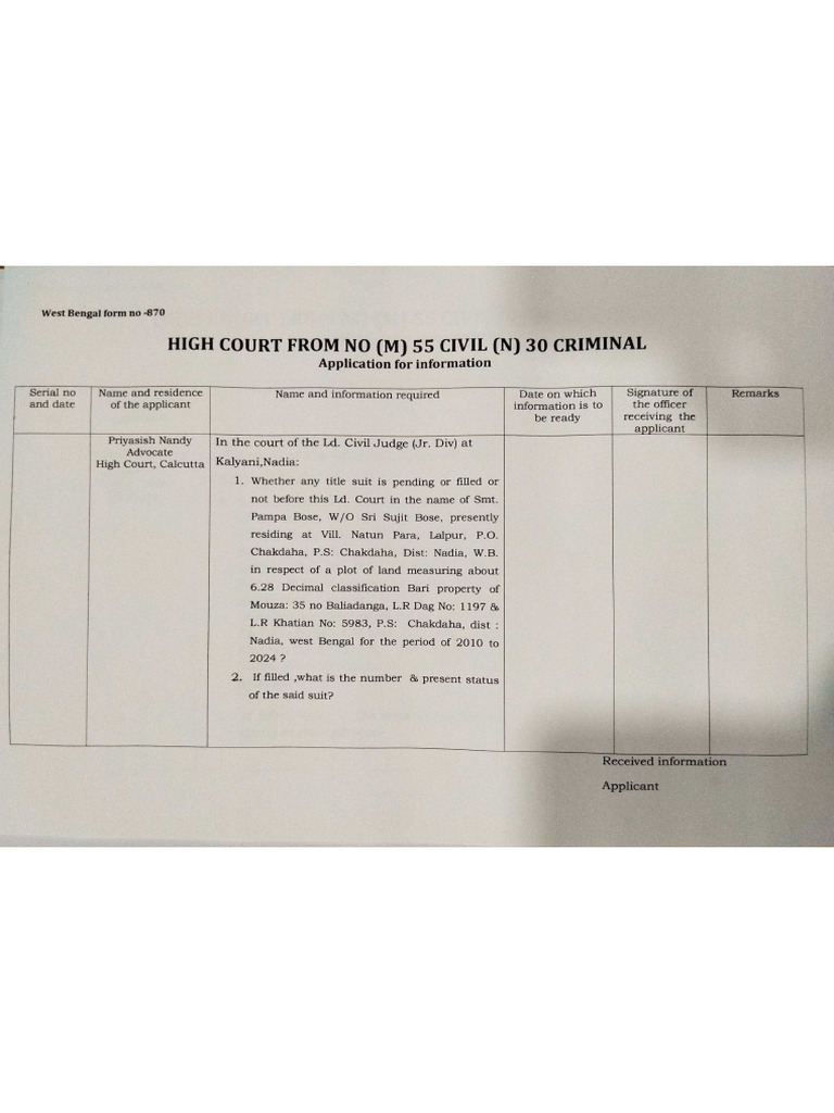 Court Searching Sample | PDF