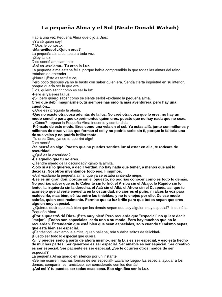 La Pequeña Alma y El Sol | PDF | Alma