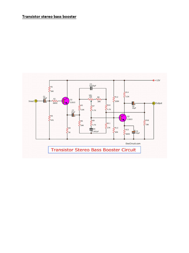 DIY Transistor Bass Booster Guide | PDF