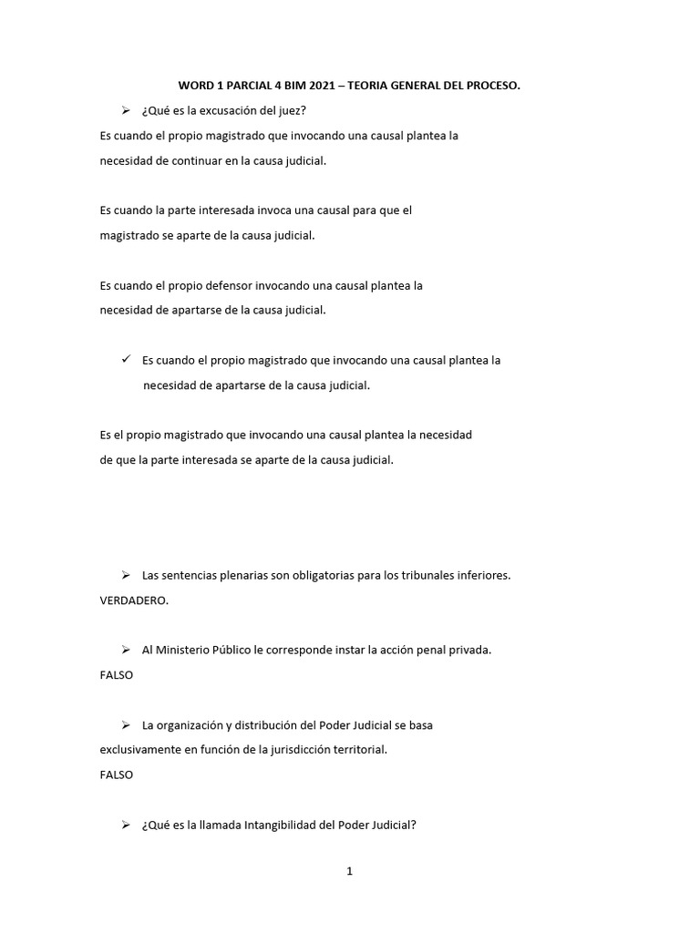 Teoría General del Proceso 2021 | PDF | Sentencia (ley) | Ley procesal