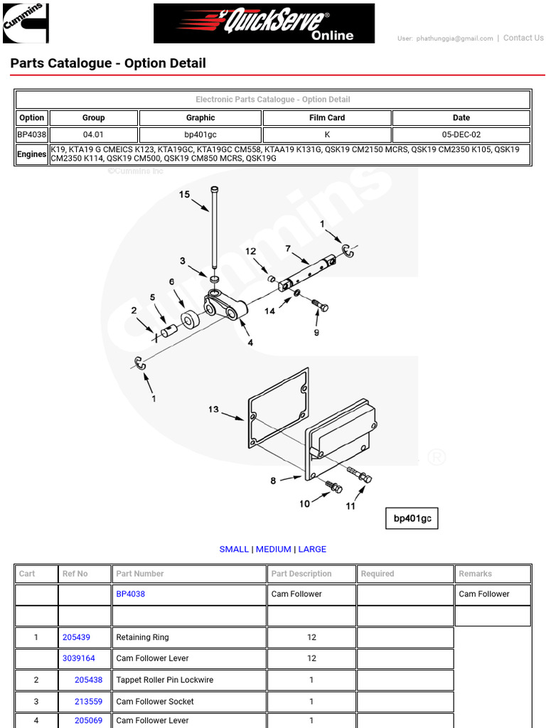 MUC 45 - 3057139 PUSH ROD INJECTOR 2 | PDF | Vehicle Parts | Engine ...