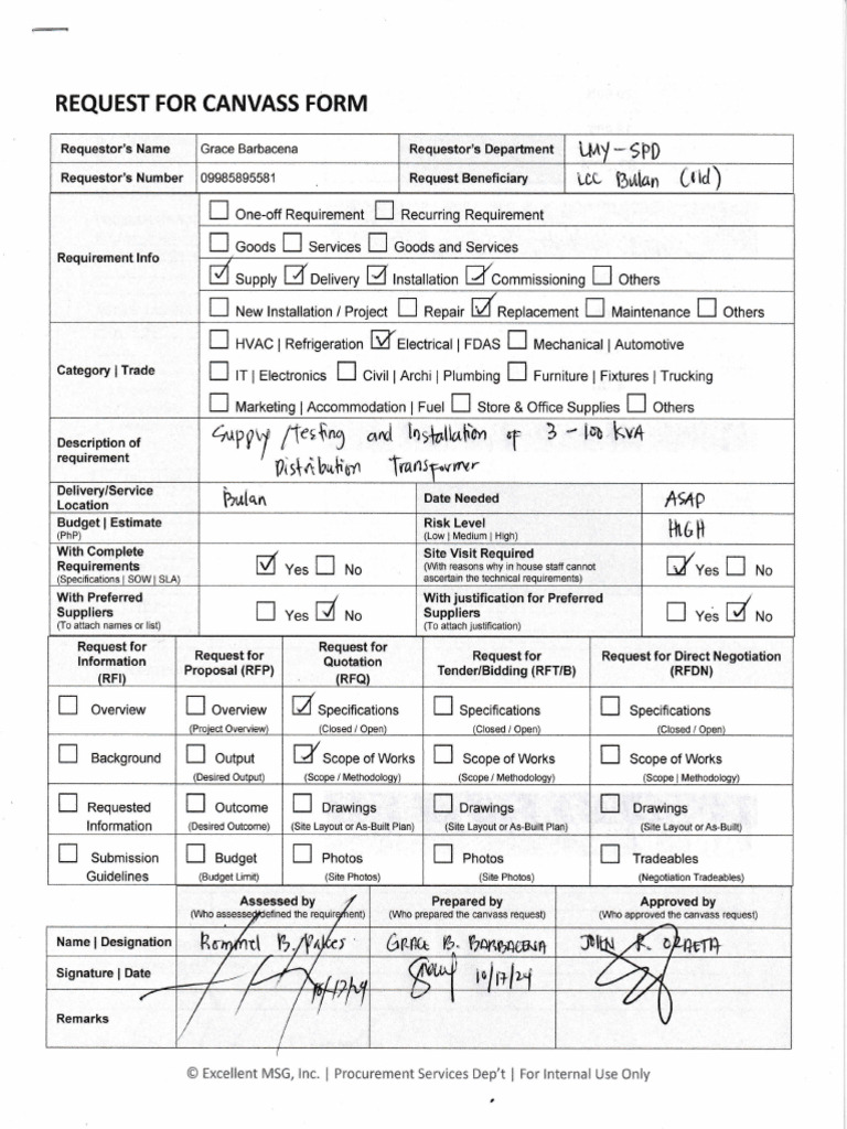 Canvas Form_MSR_SOW (1) | PDF