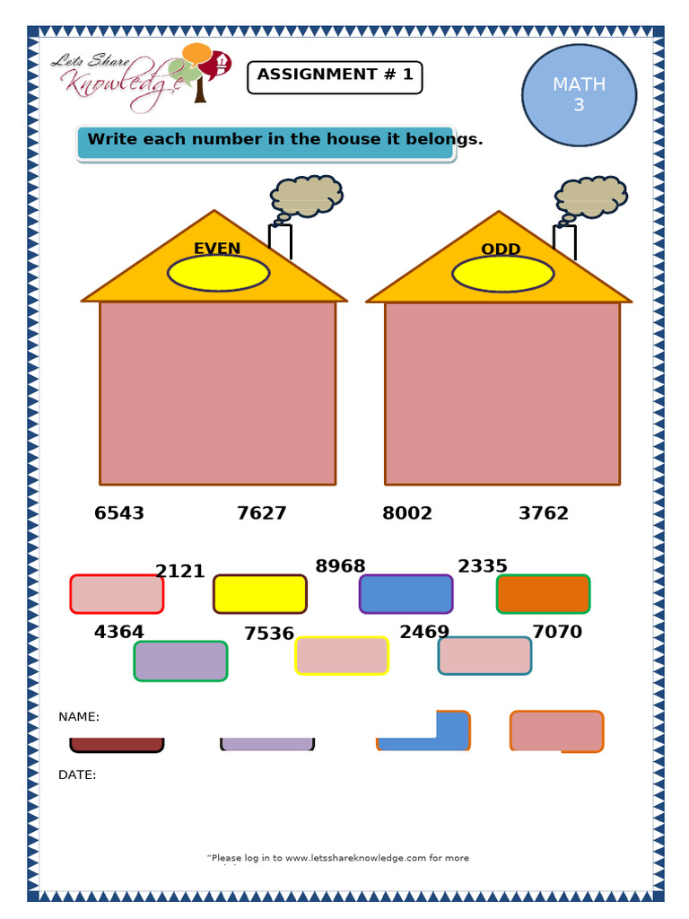 GRADE 3 ASSIGNMENT | PDF