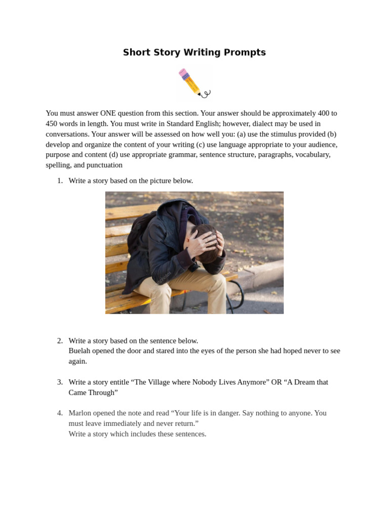 Short Story Prompts | PDF