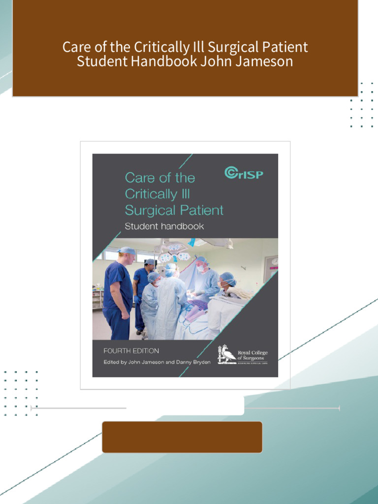 Get Care of The Critically Ill Surgical Patient Student Handbook John Jameson PDF Ebook With ...