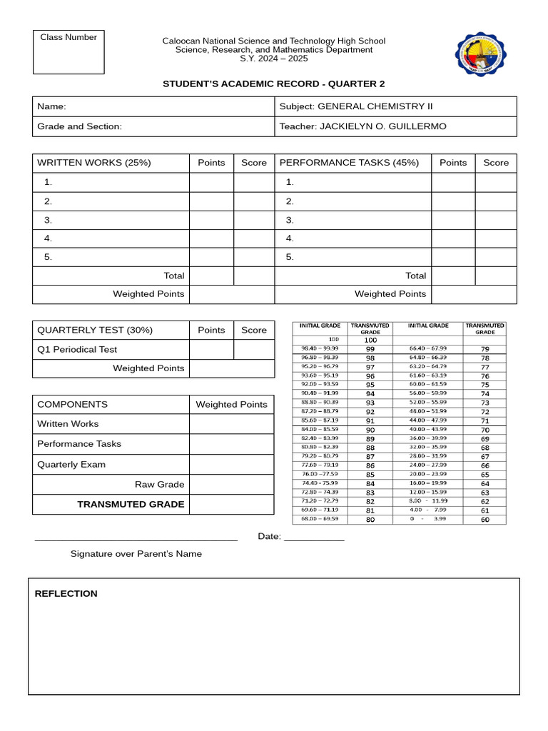 Student Academic Record (2) | PDF