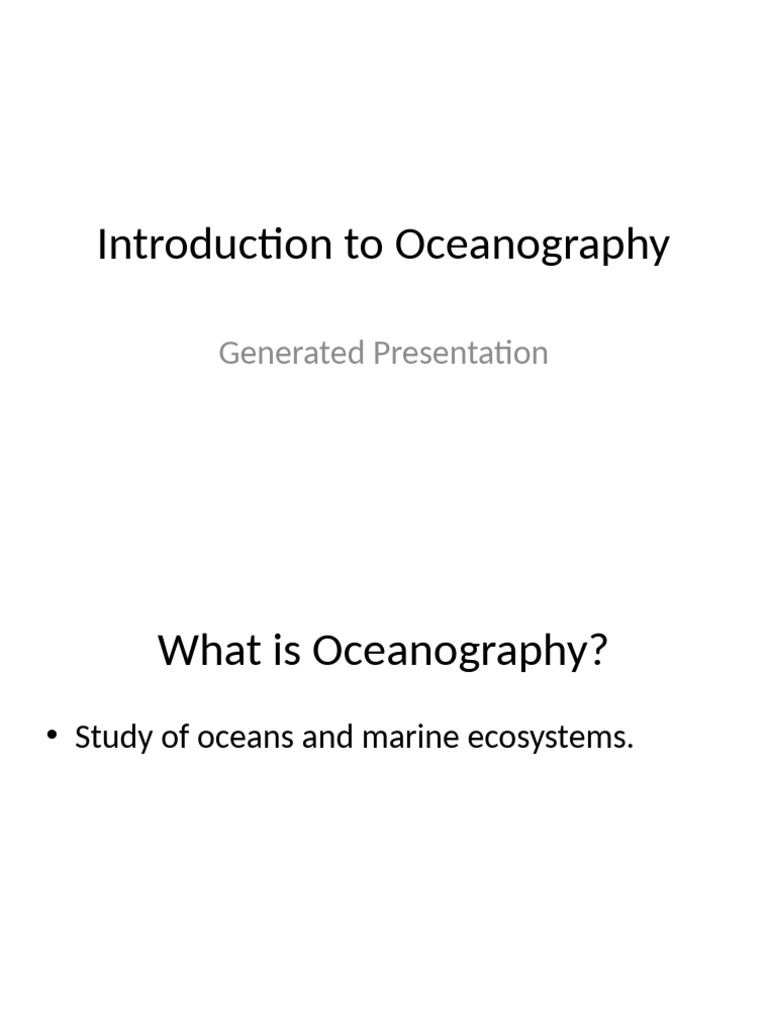 Oceanography | PDF