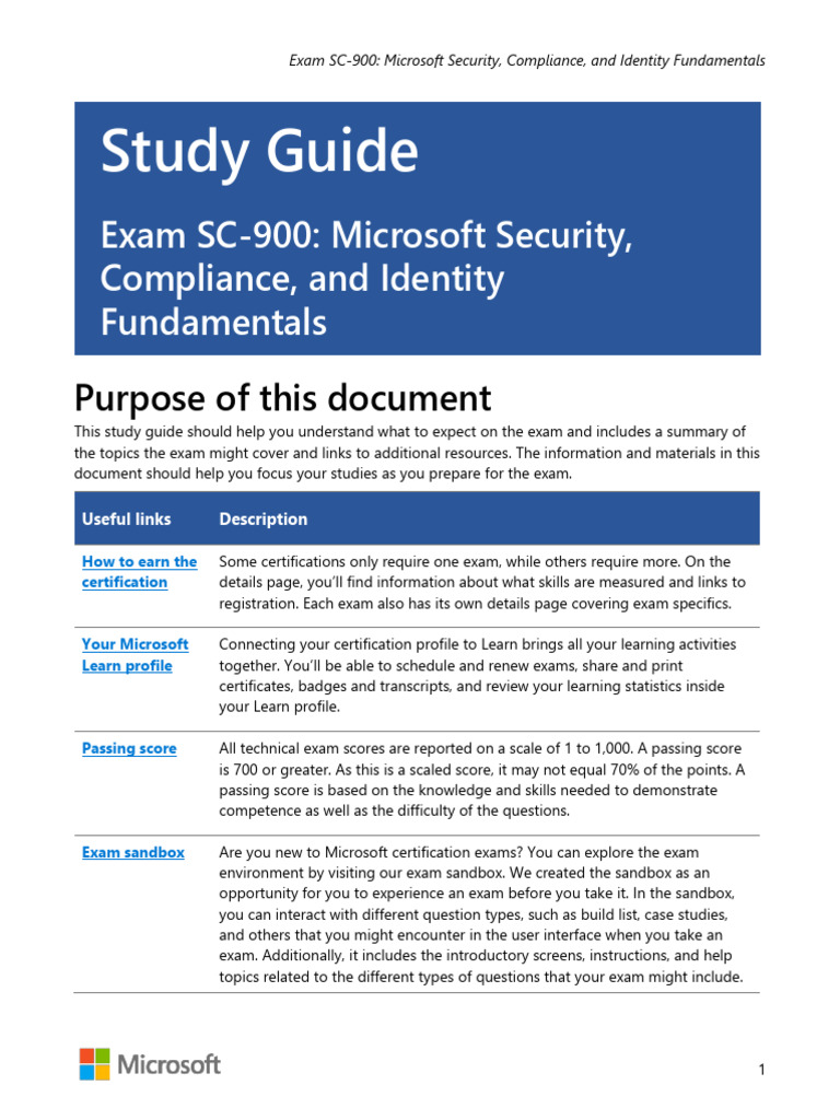 SC-900 StudyGuide ENU FY23Q1.1 | PDF | Microsoft Azure | Computing
