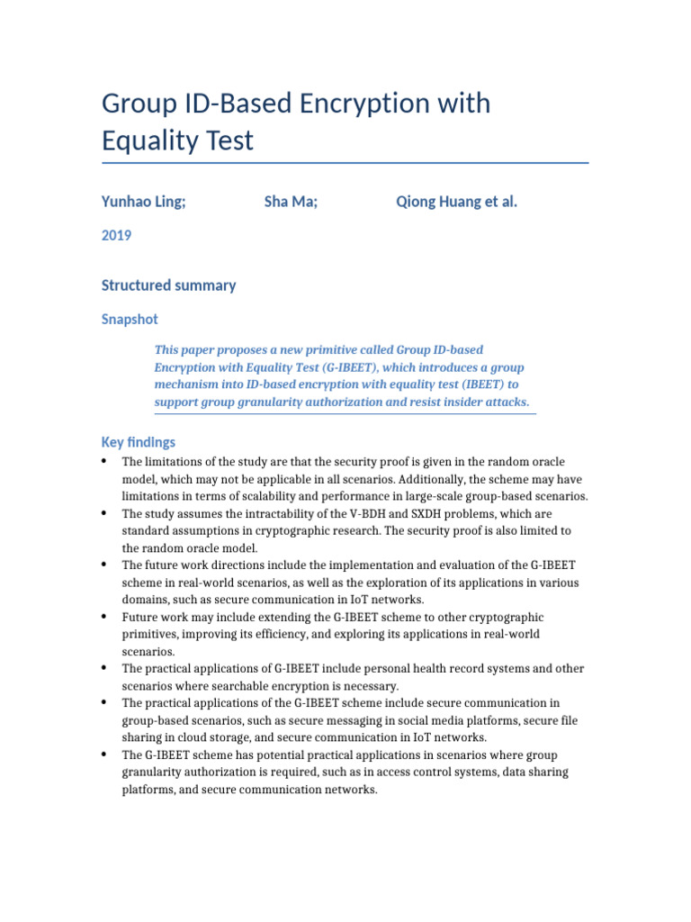 Ling - Et - Al. - 2019 - Group - ID-Based - Encryption - With ...