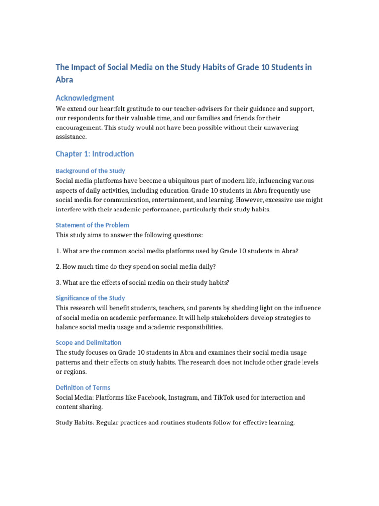 Baby Thesis Social Media Impact | PDF | Social Media | Popular Culture ...