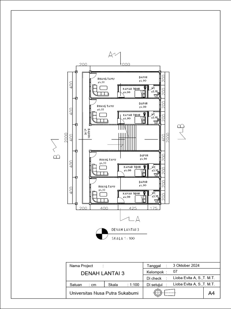 Revisi Denah Lt.3 Kosan 07-Layout4-Potrait | PDF
