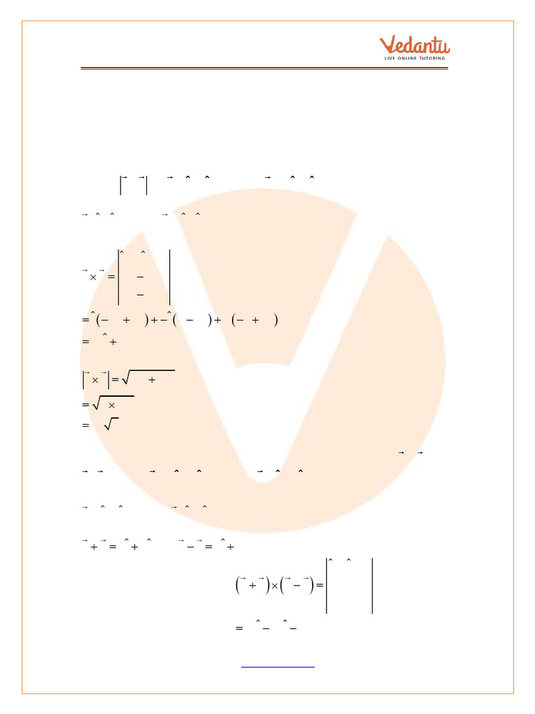 NCERT Solutions For Class 12 Maths Chapter 10 Vector Algebra (Ex 10.4) Exercise 10.4 | PDF ...