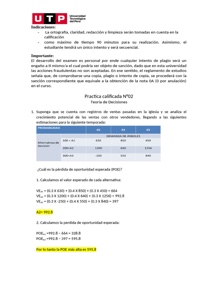 PC02 Teo Dec | PDF | Bolsa | Science