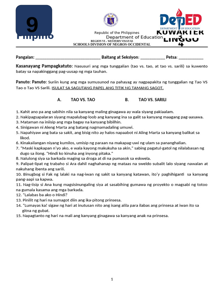 Fil9 - Q3 - Week 4 | PDF