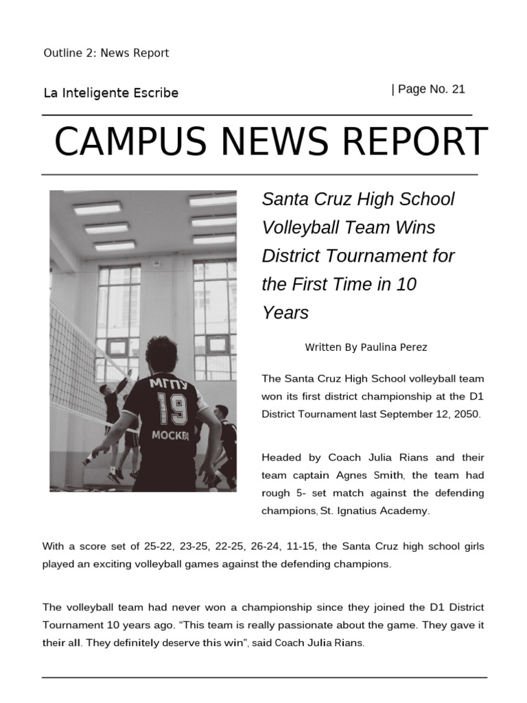 News Report For Students | PDF