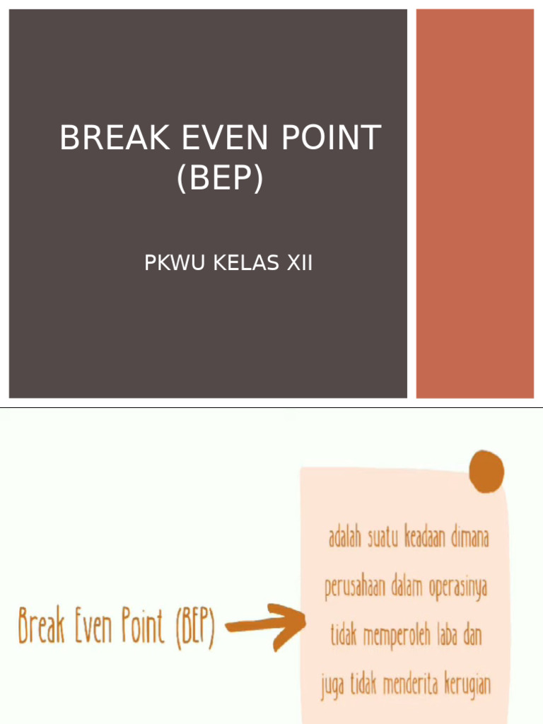 BEP (Break Even Point) | PDF