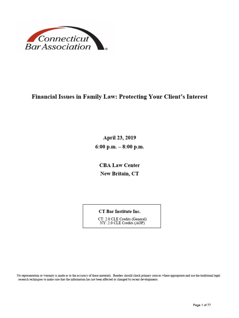 ABA Financial-Issues-Final-Materials | PDF | Deposition (Law ...