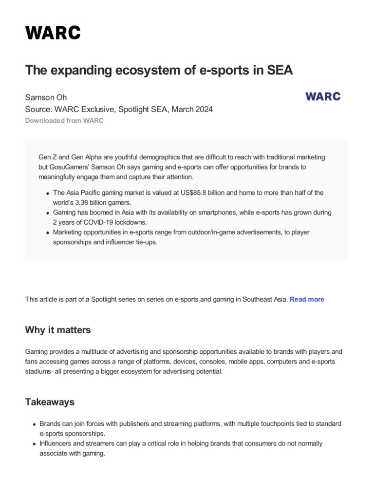 155081_The_expanding_ecosystem_of_e-spo | PDF | Social Media | Popular ...