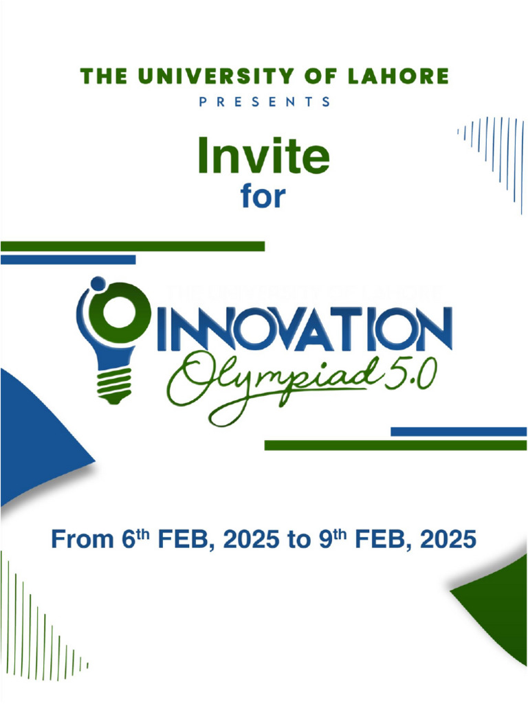 Innovation Olympiad Invitation | PDF | Creativity