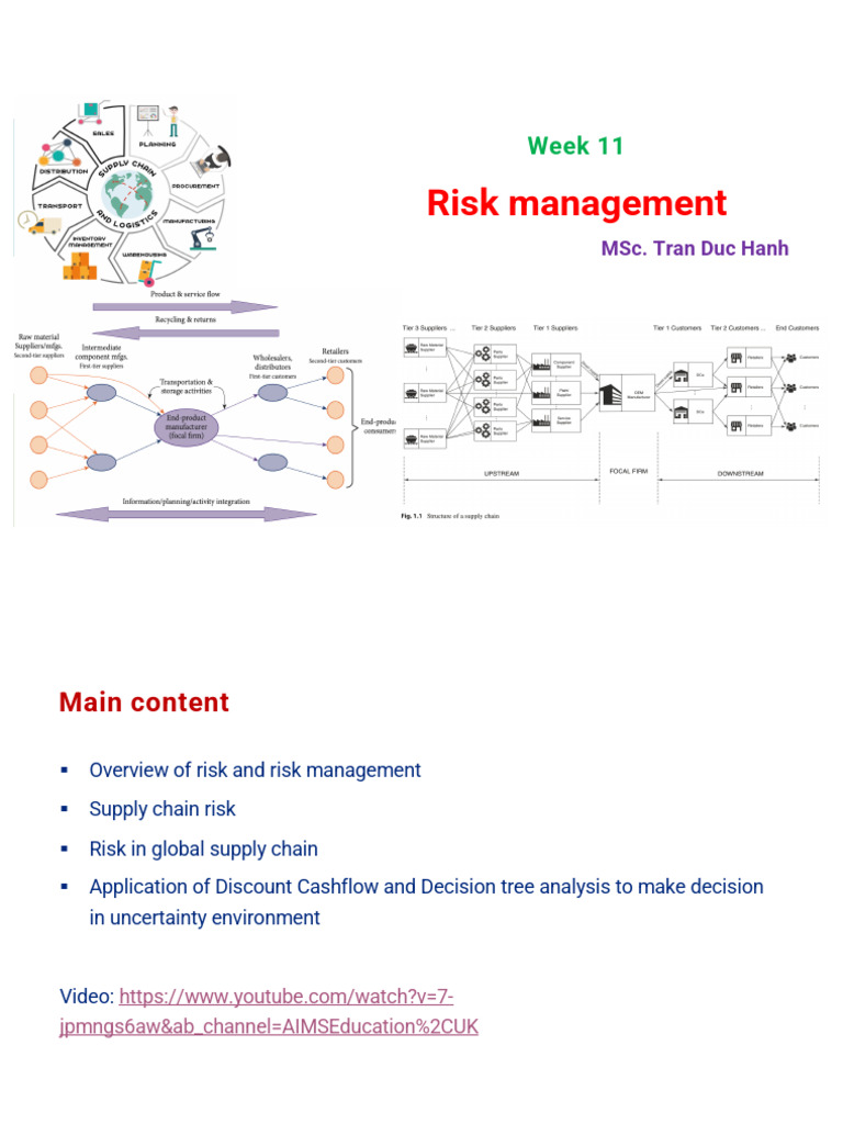 W11 Risk Management Bosung | PDF | Discounted Cash Flow | Net Present Value