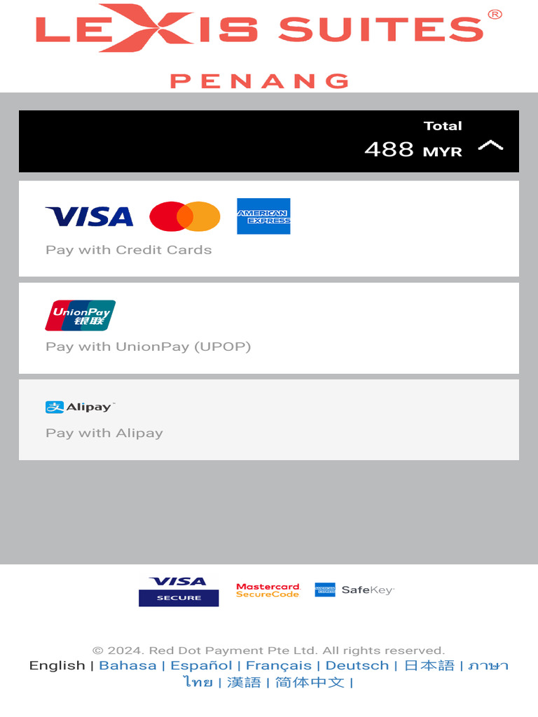 Lexis Suites Penang Payment Page | PDF