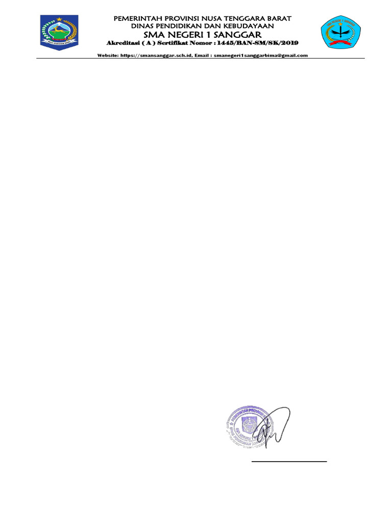 SK Konsideran Semester Genap Tahun Pelajaran 2024-2025 | PDF