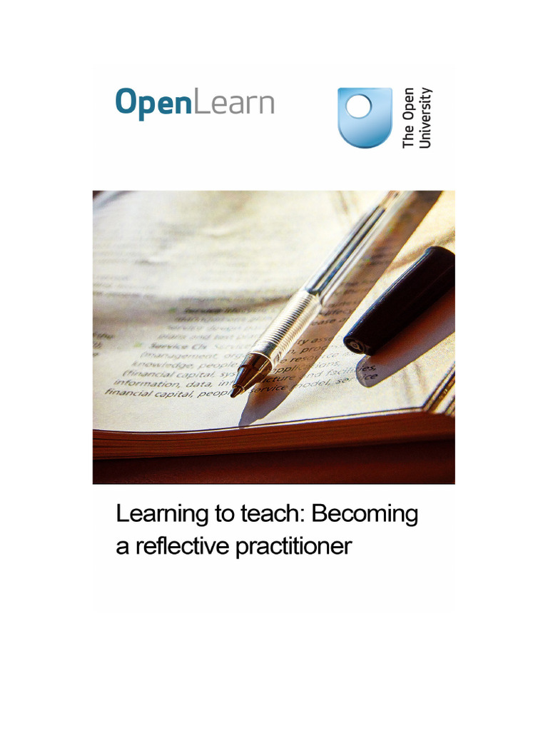 Learning To Teach Becoming A Reflective Practitioner | PDF | Reflective Practice | Critical Thinking