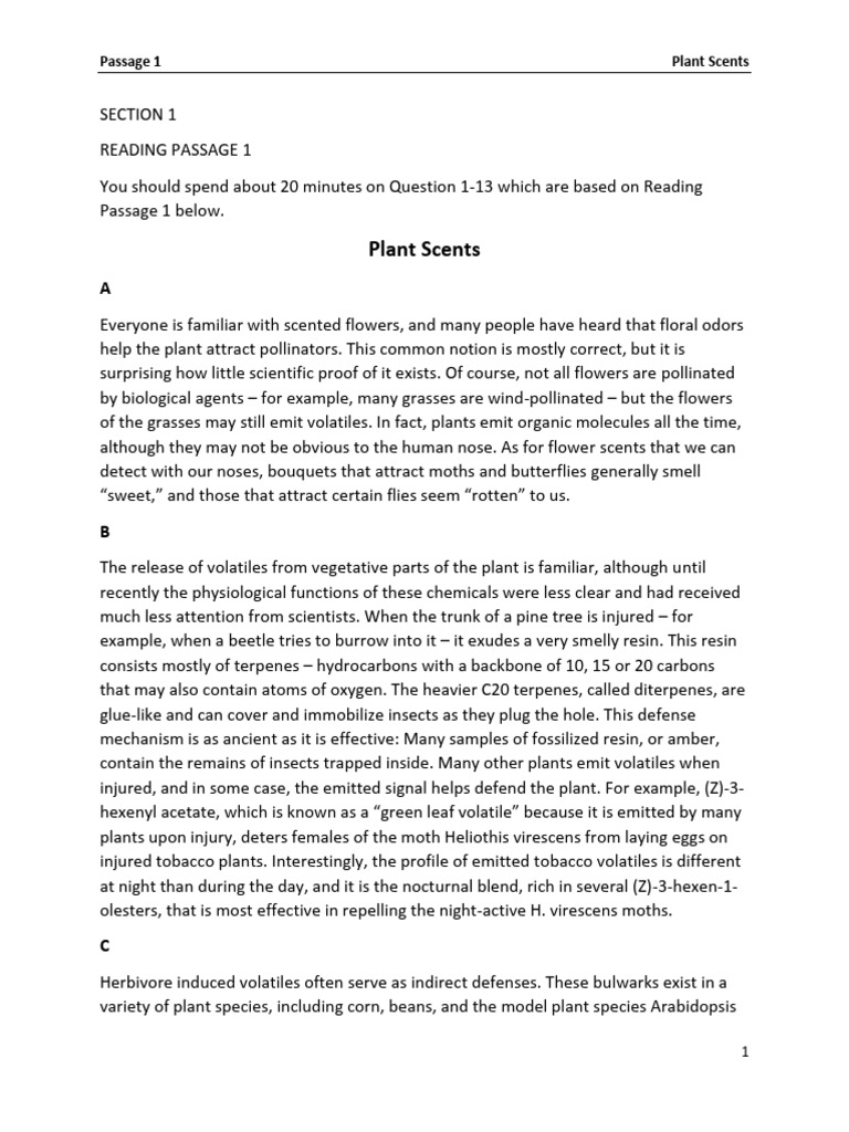 Understanding Plant Scents and Pollination | PDF | Pollination | Odor
