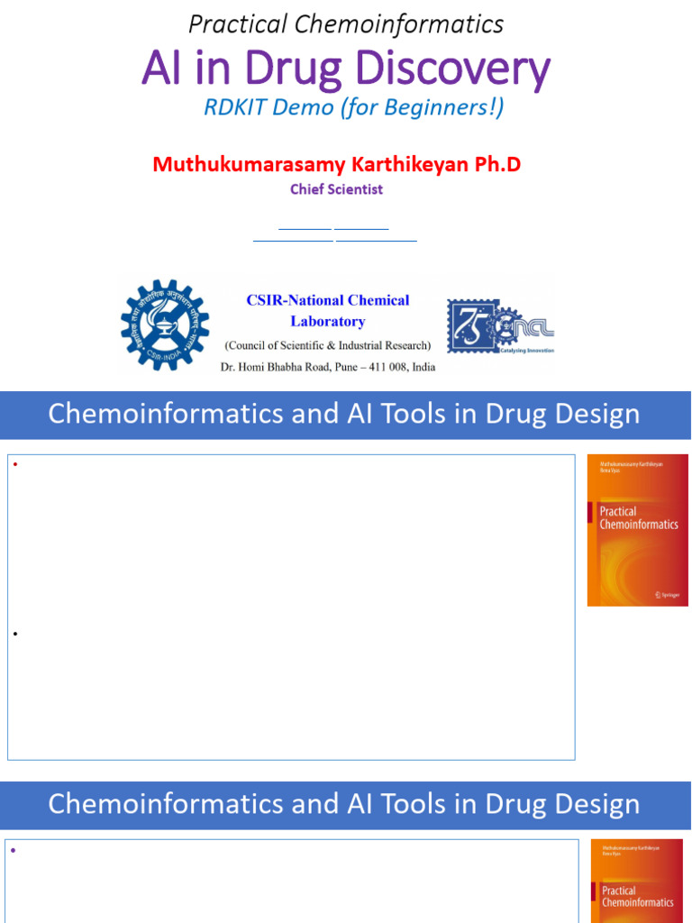 AI For Drug Discovery (Practical Demo Using RDKit) | PDF | Artificial Intelligence ...