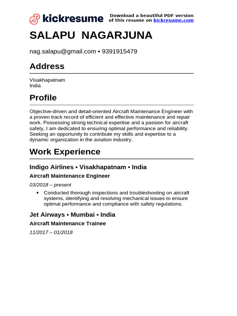 Nagarjuna Resume | PDF