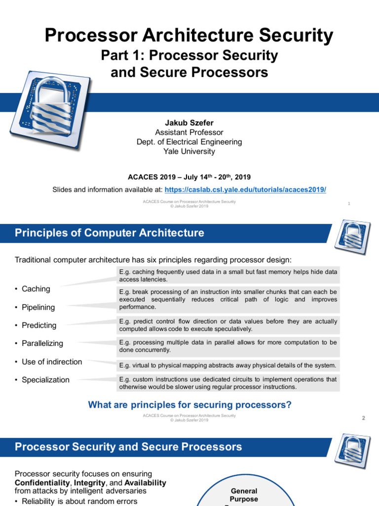 Acaces2019 Proc Arch Sec Part-1 | PDF | Central Processing Unit ...