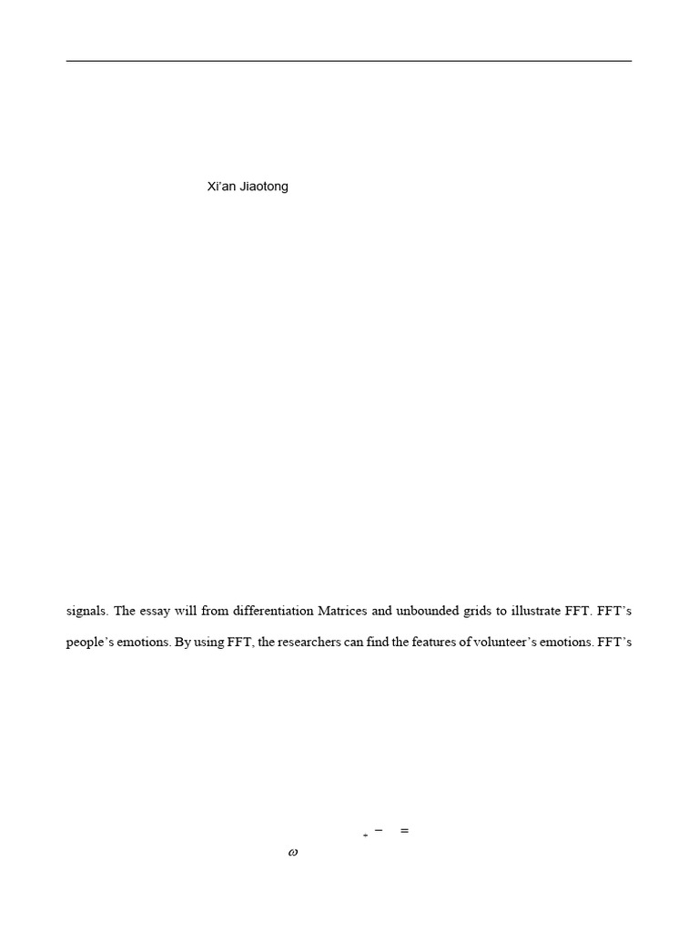 Application of Fast Fourier Transform | PDF | Matrix (Mathematics ...