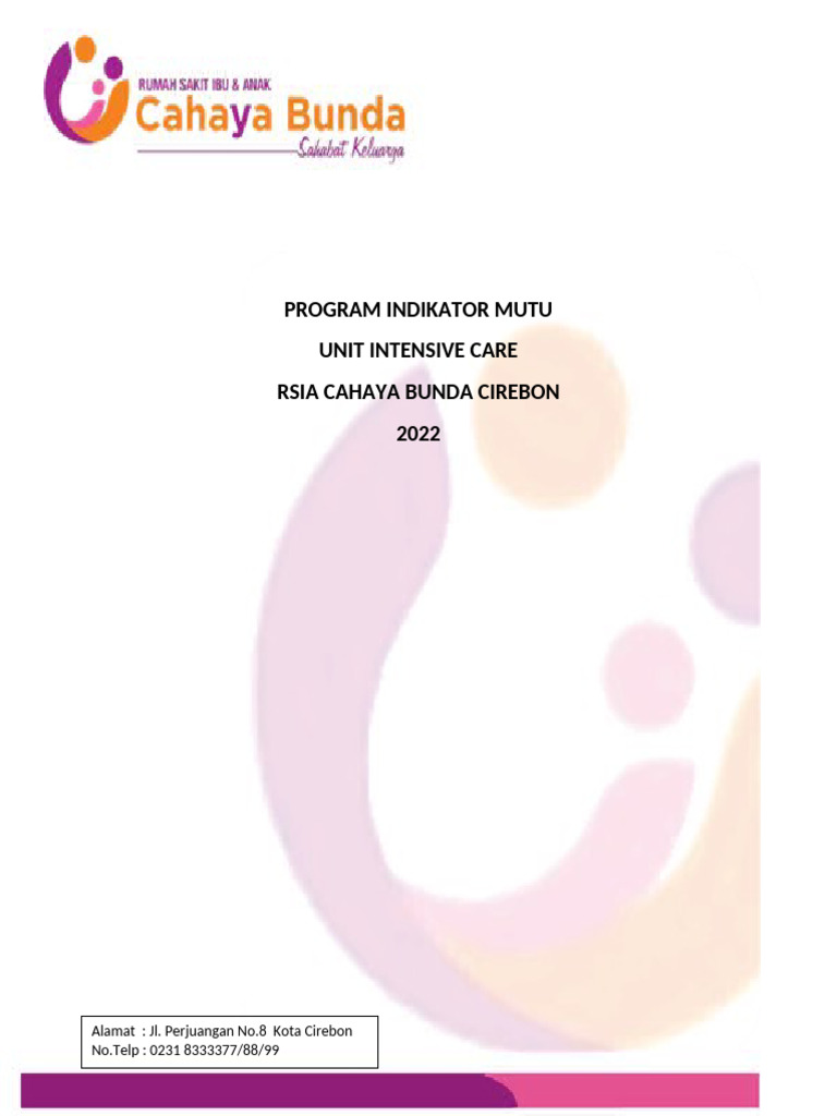 Indikator Mutu ICU RSIA Cahaya Bunda | PDF