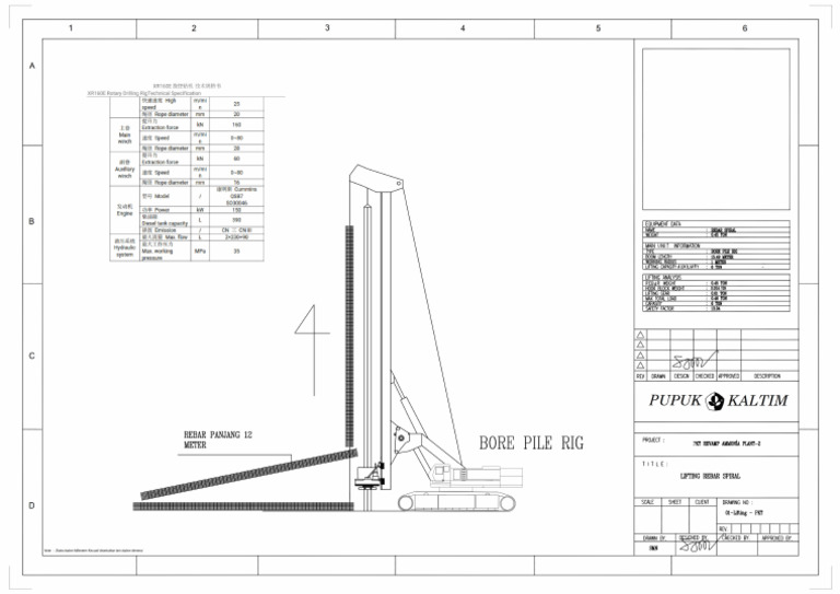 Lifting Rebar by Bore Pile Rig - 1 | PDF