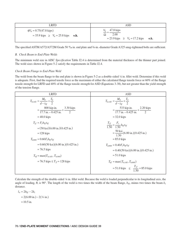 AISC Design Guide 39 - End-Plate Moment Connections 80 | PDF | Building ...