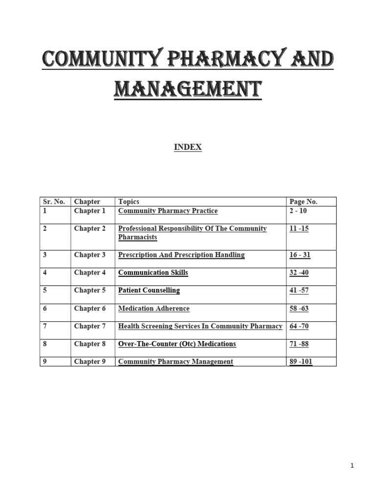 Community Pharmacy | PDF | Pharmacy | Medical Prescription