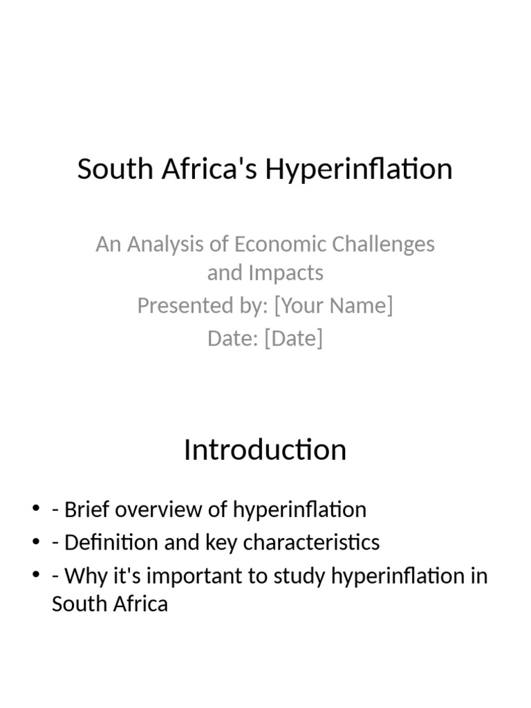 South Africa Hyperinflation Presentation | PDF