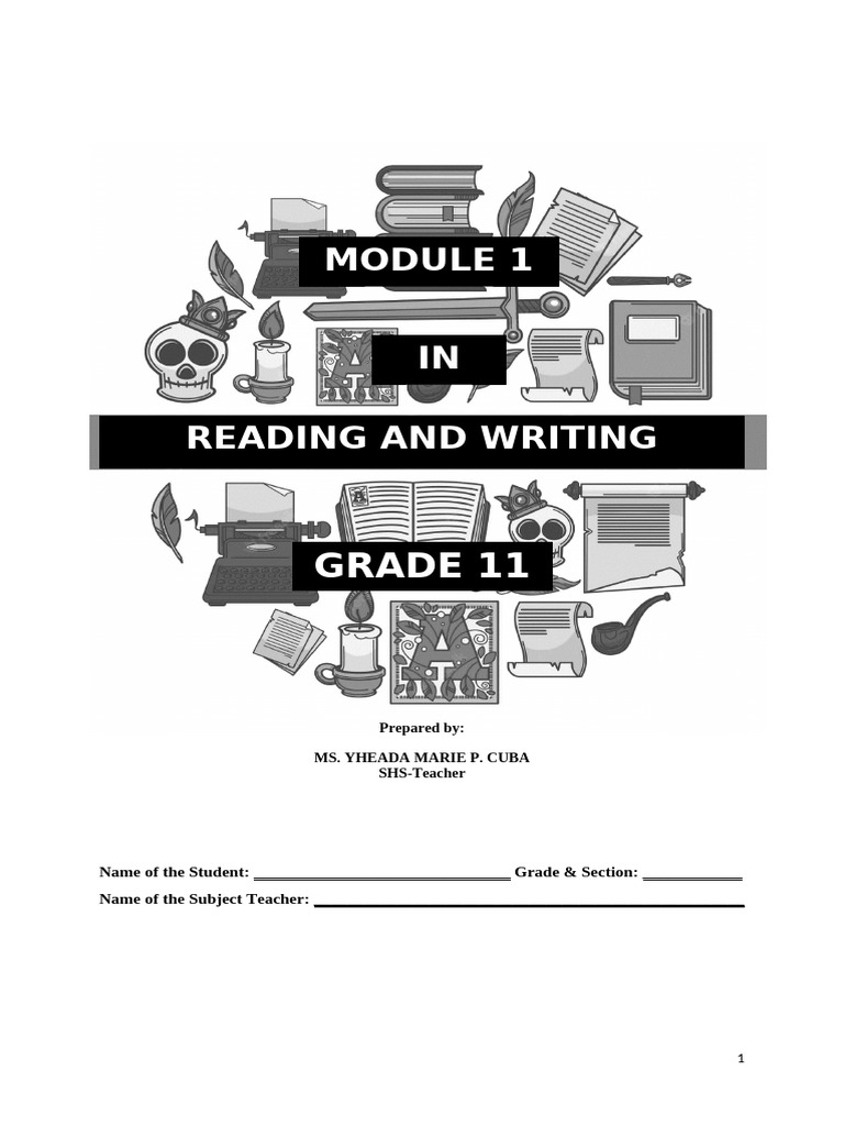 Reading and Writing Module 1 Prelim 2223 | PDF | Idea | Information