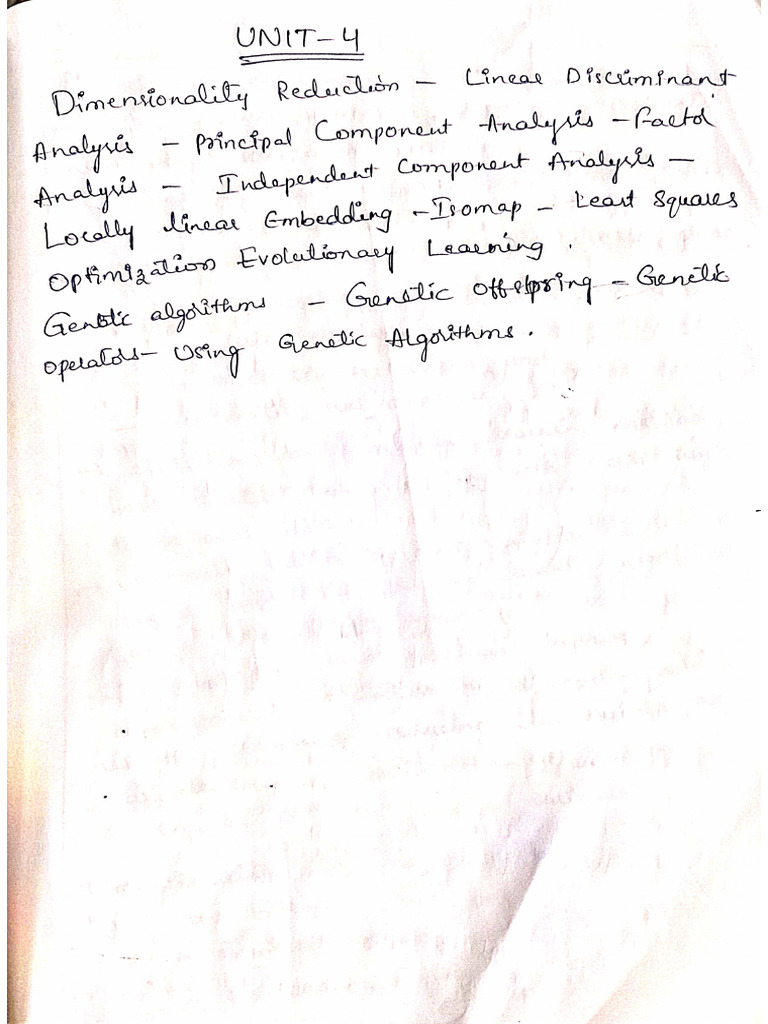 Unit4 Machine Learning | PDF
