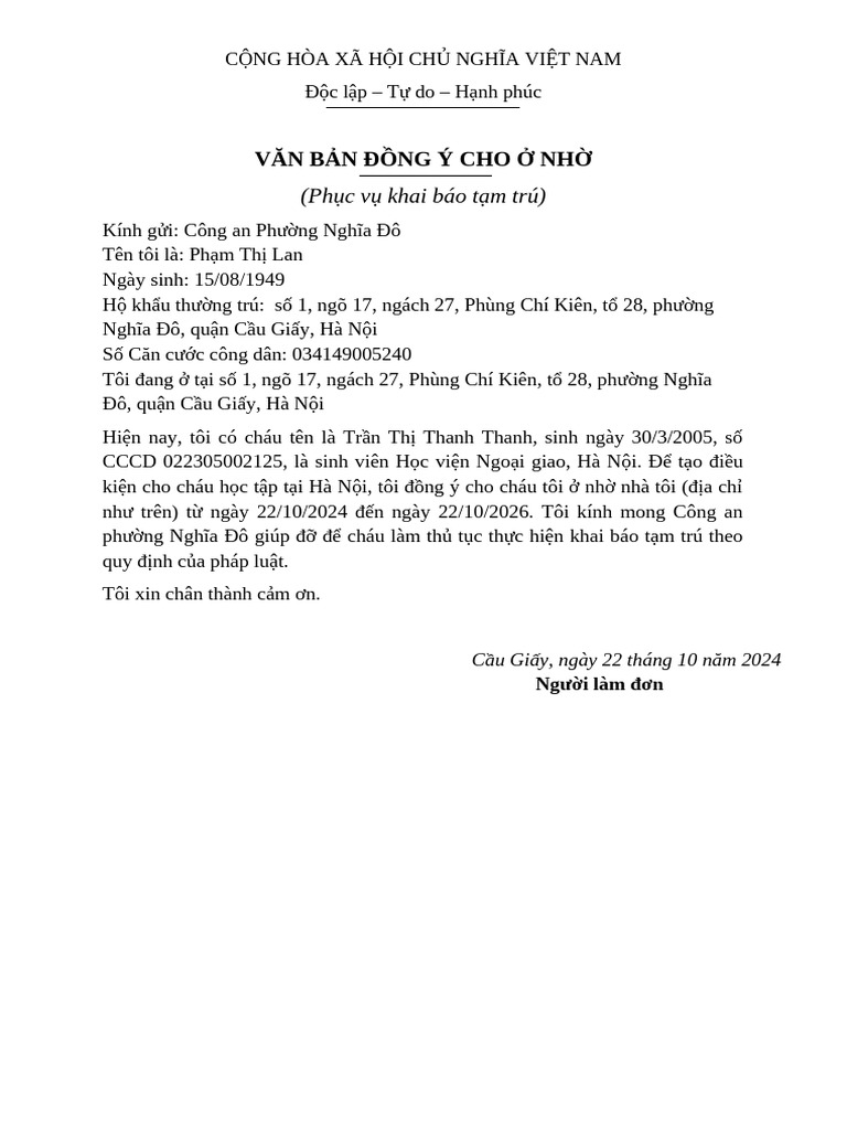 Mau Hop Dong o Nho - 0705084530 | PDF