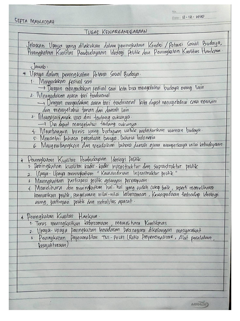 Sefta Mawaddah - KWN 12122020 | PDF