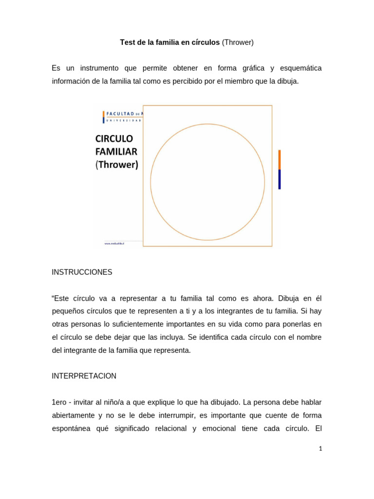 Test de Círculos Familiares (Thrower) | PDF