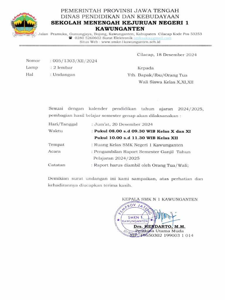 Pengambilan Raport | PDF