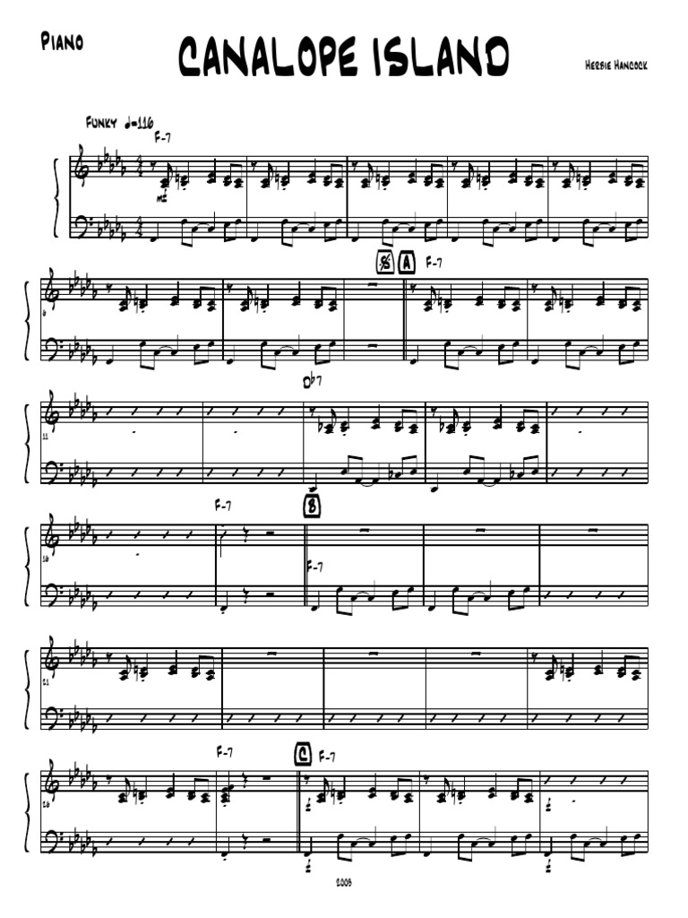 Canalope Island - Piano | PDF