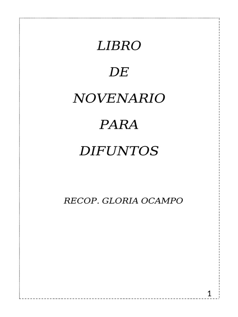 Novenario Completo para Difuntos | PDF | Cristo (título) | orador del Señor