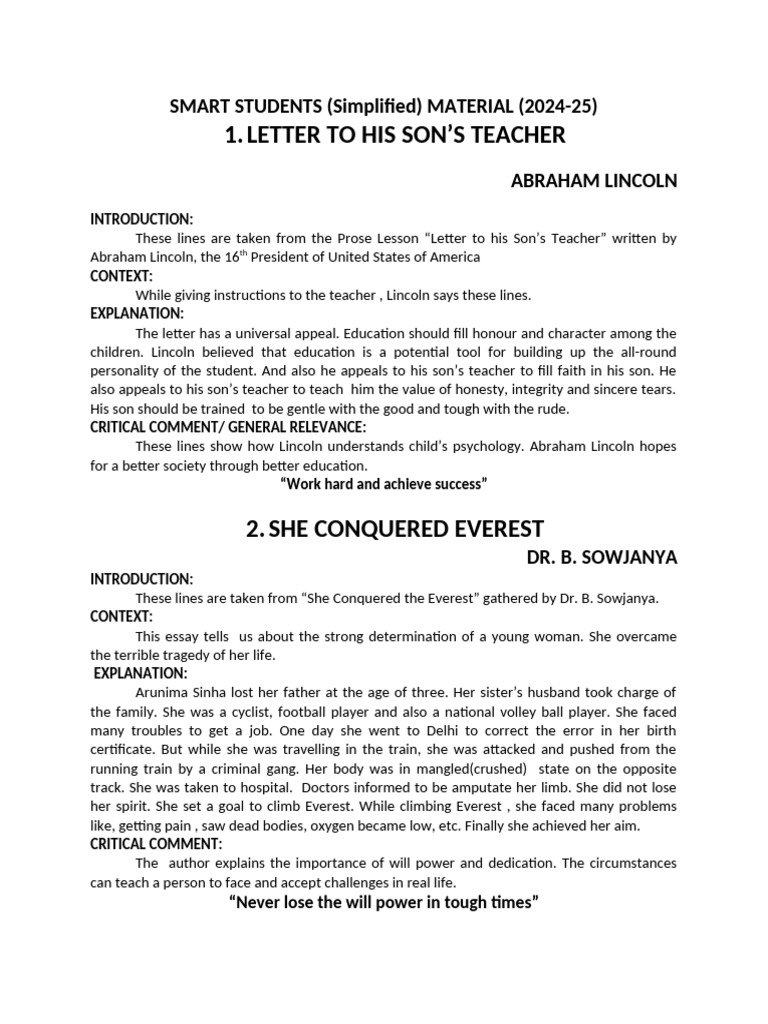 Smart JR Material (2024-25) | PDF | Adjective | Verb