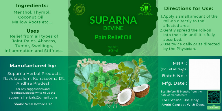 Devine Pain Relief Oil Instructions | PDF