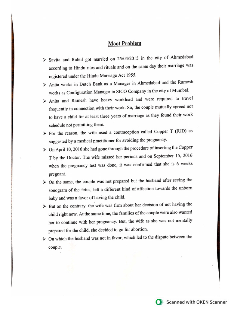 Moot Problem-1 | PDF